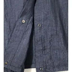 Athleta | Tops | Athleta Lunar Sheen Snap Shirt Womens Small Blue Dark ...